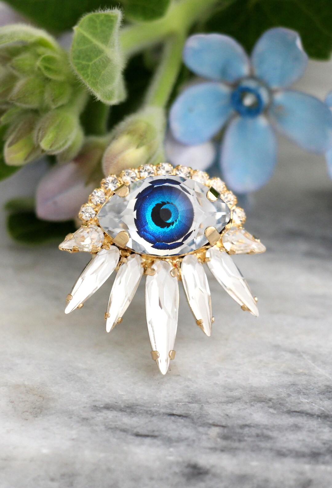 Evil Eye Ring, Statement Ring, Eye Ring, Gothic Ring, Evil Eye Jewelry ...