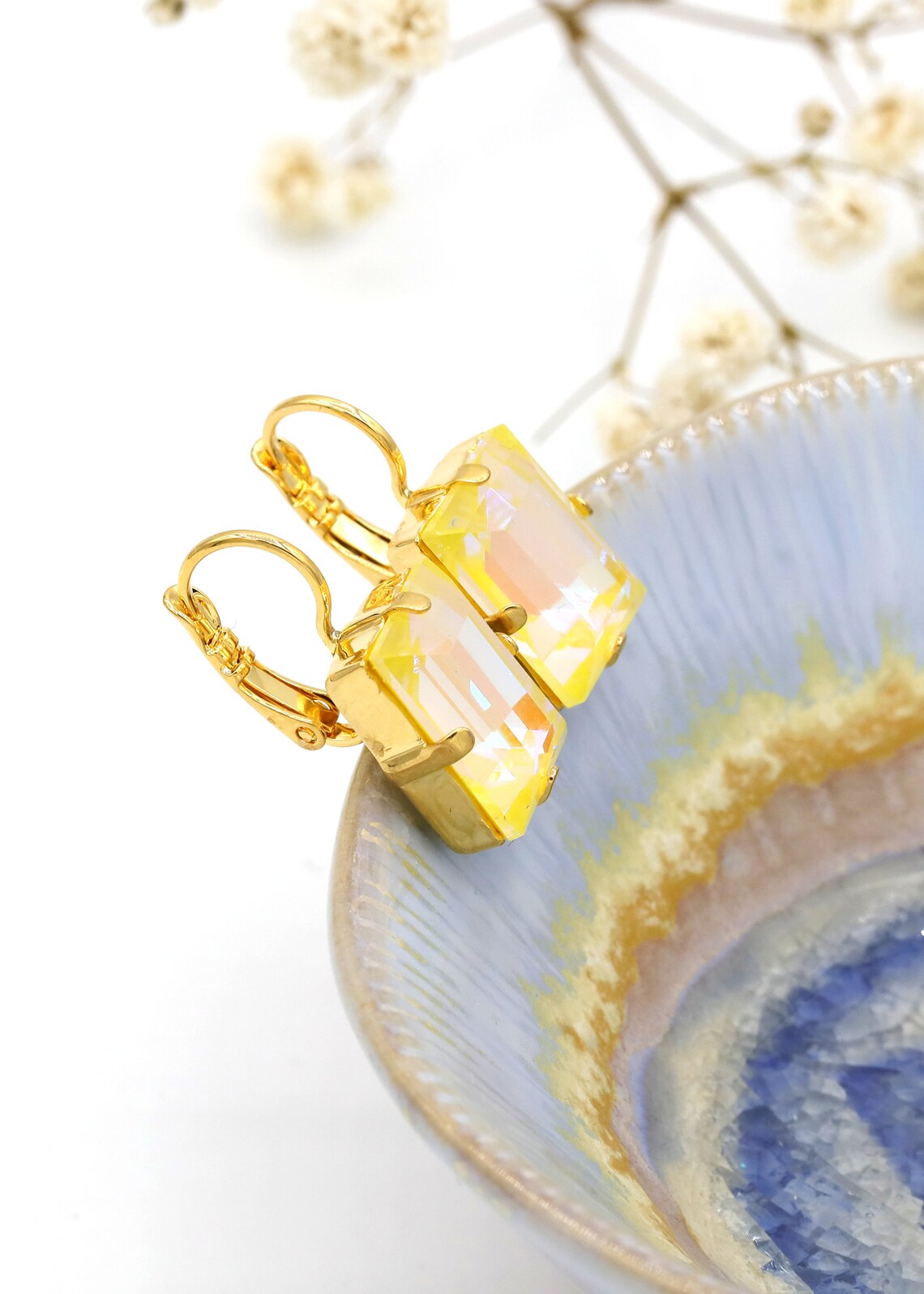 Yellow Drop Earrings Ultra Neon Yellow Earrings Yellow - Etsy