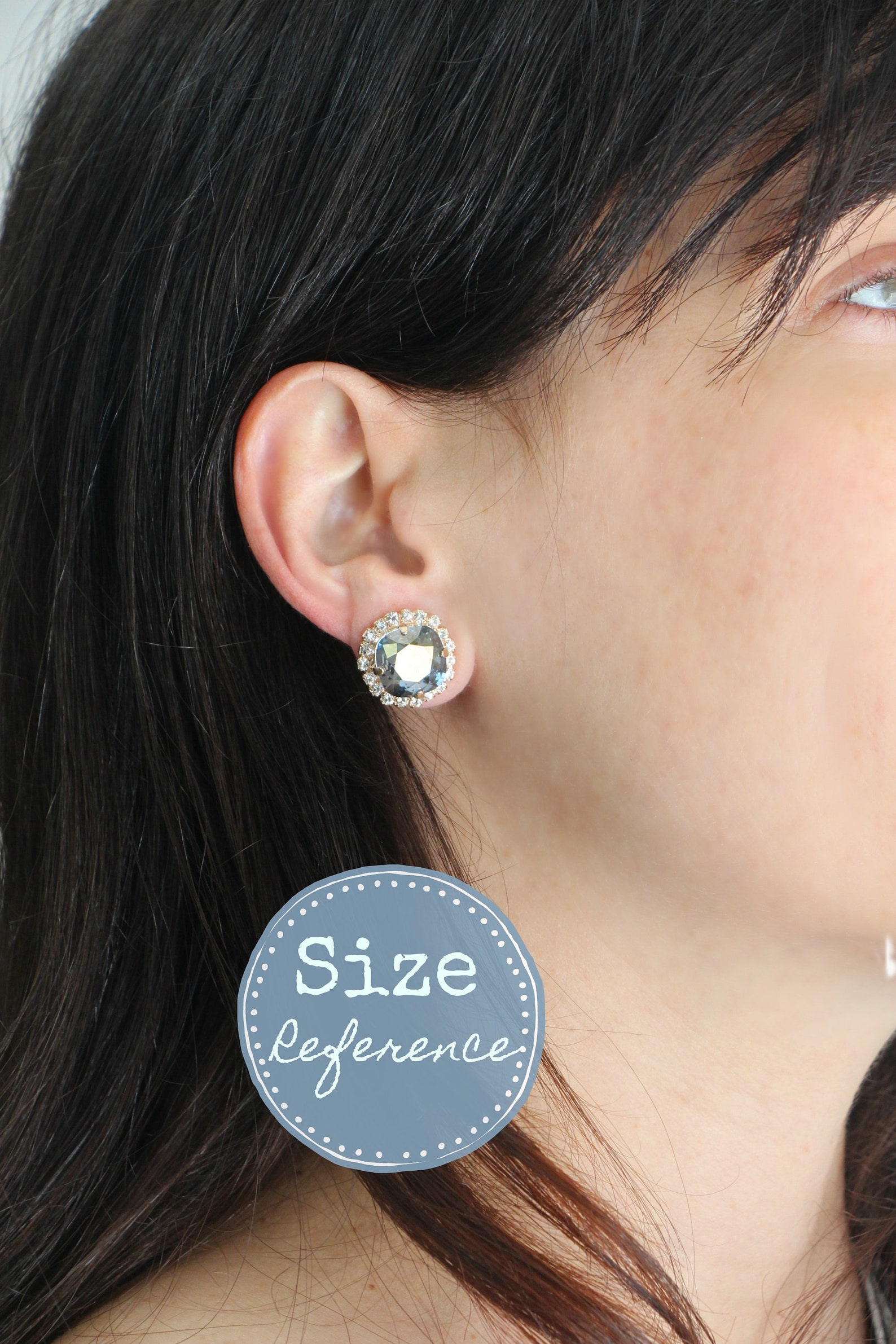 Blue Stud Earrings Blue Bridal Earrings Blue Sky Studs - Etsy