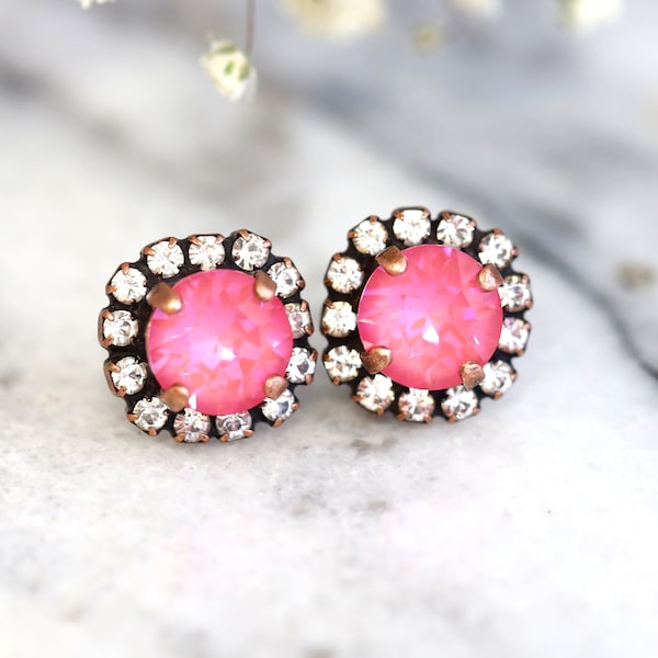 Hot Pink Studs - Etsy