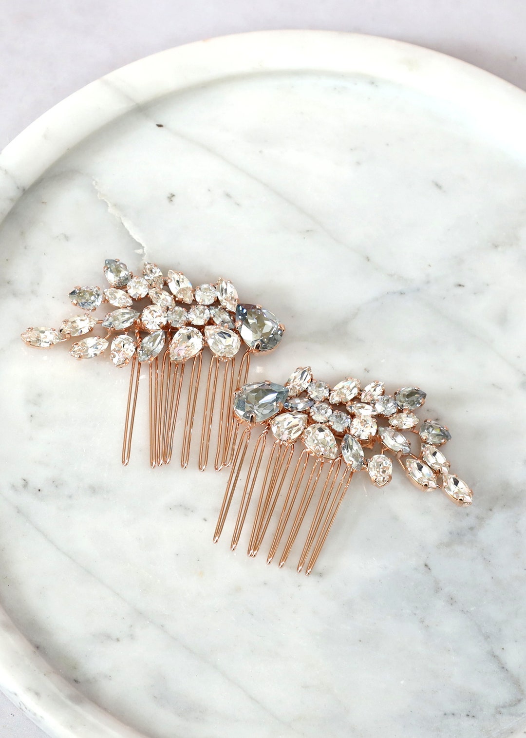 Bridal Hair Comb, Dusty Blue Hair Comb, Dusty Blue Hair Accessories ...