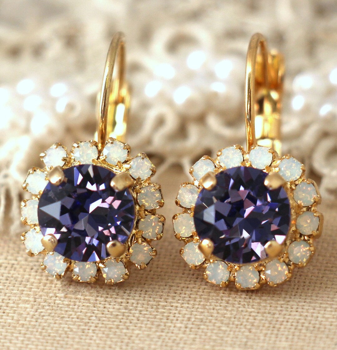Purple Earrings, Purple Drop Earrings, Amethyst Earrings, Purple Violet ...