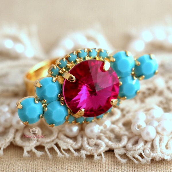 Fuchsia Ring - Etsy