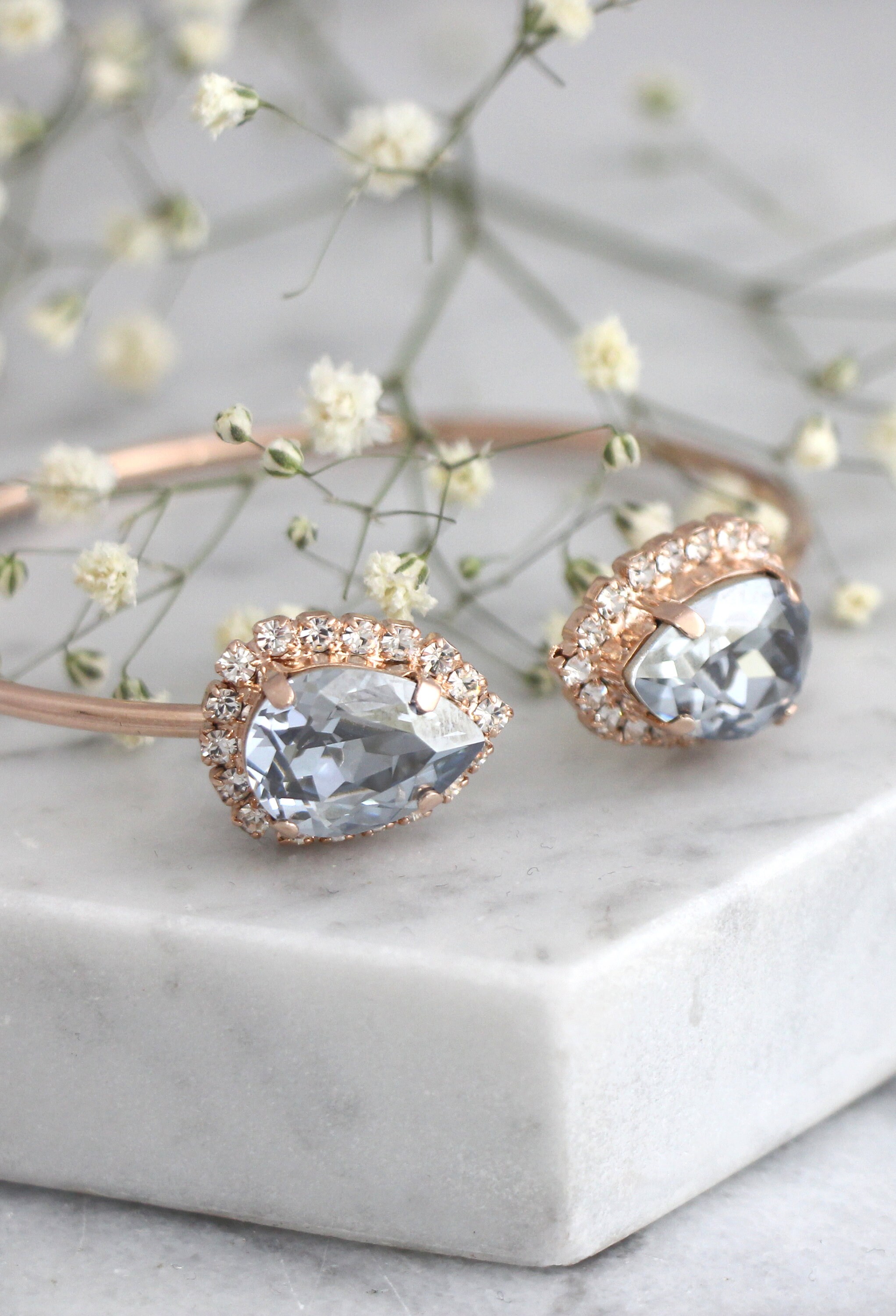 Dusty Blue Bracelet Dusty Blue Cuff Bracelet Bridal Dusty | Etsy