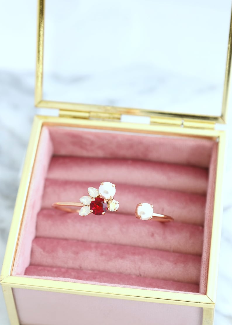 RED RUBY Bracelet Red Crystal Crimson Bracelet BRIDESMAIDS - Etsy