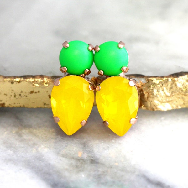 Green Neon Studs - Etsy