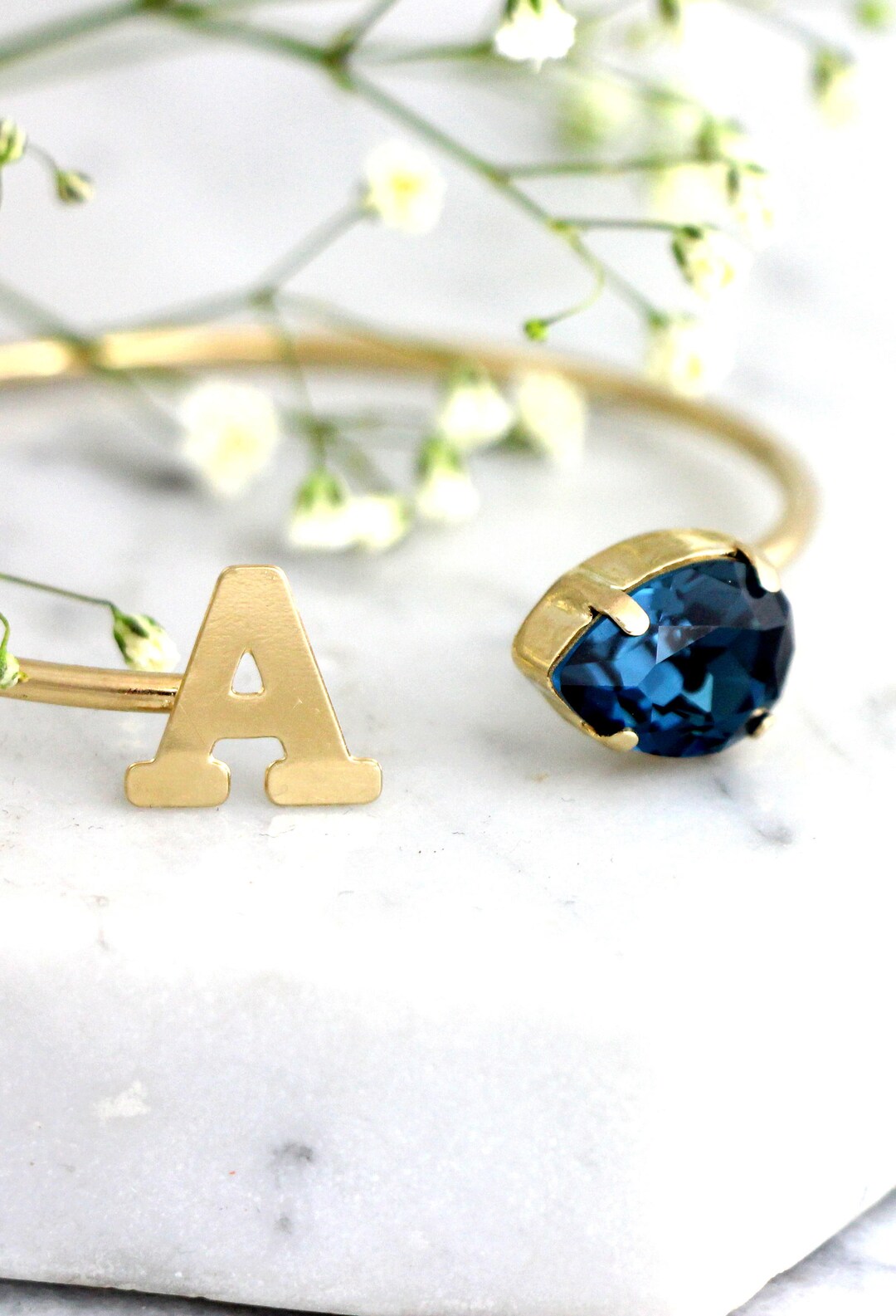 Blue Navy Bracelet, Bridal Bracelet, Personalized Bridal Cuff Bracelet ...