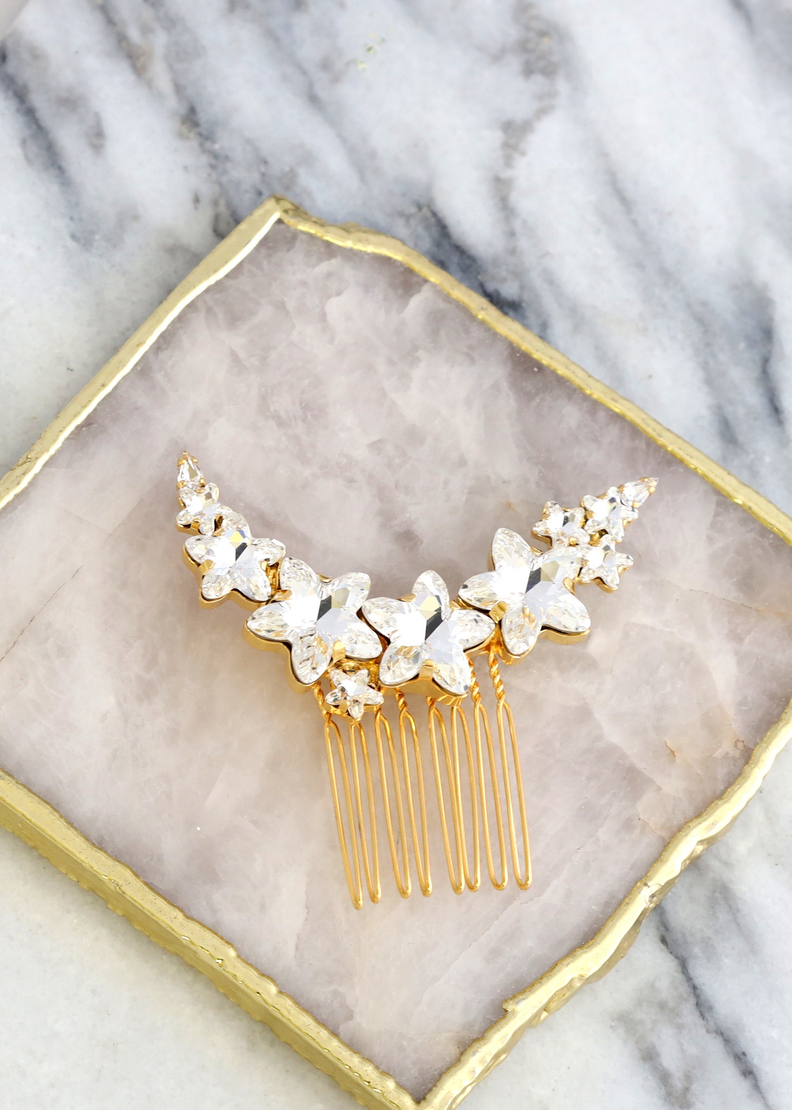 Stars Hair Comb Bridal Hair Comb Celestial Crystal Hair | Etsy