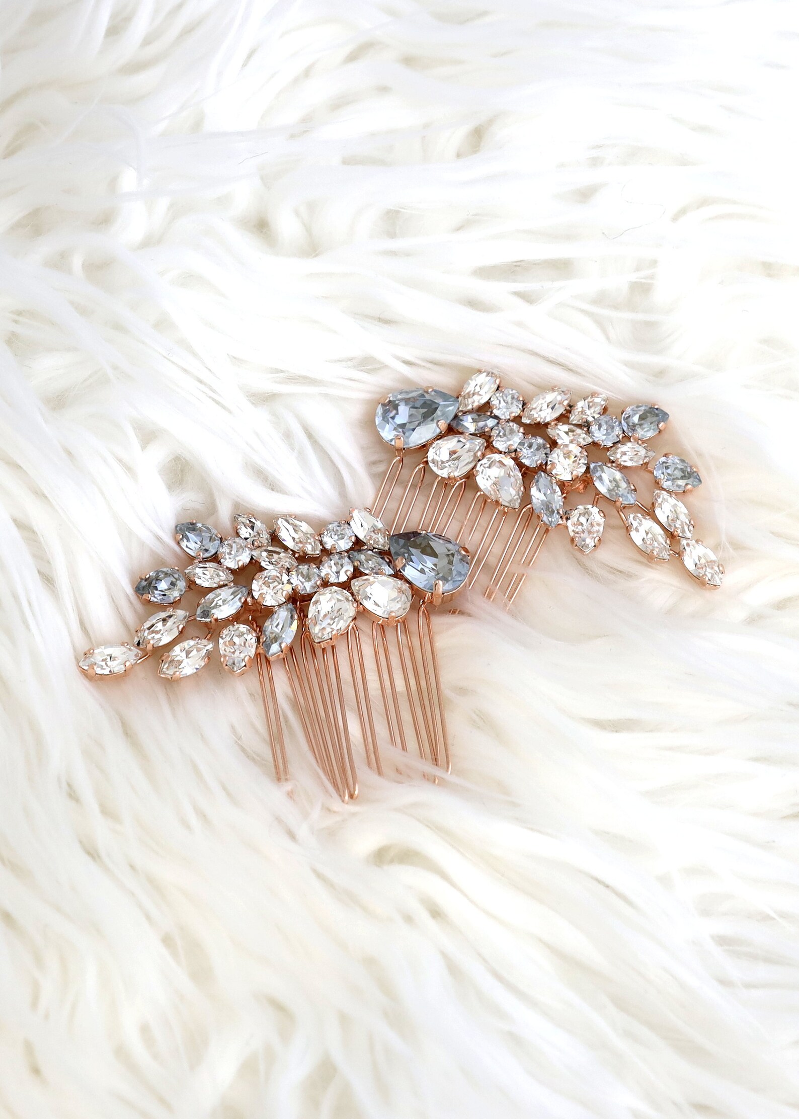 Bridal Hair Comb Dusty Blue Hair Comb Dusty Blue Hair | Etsy