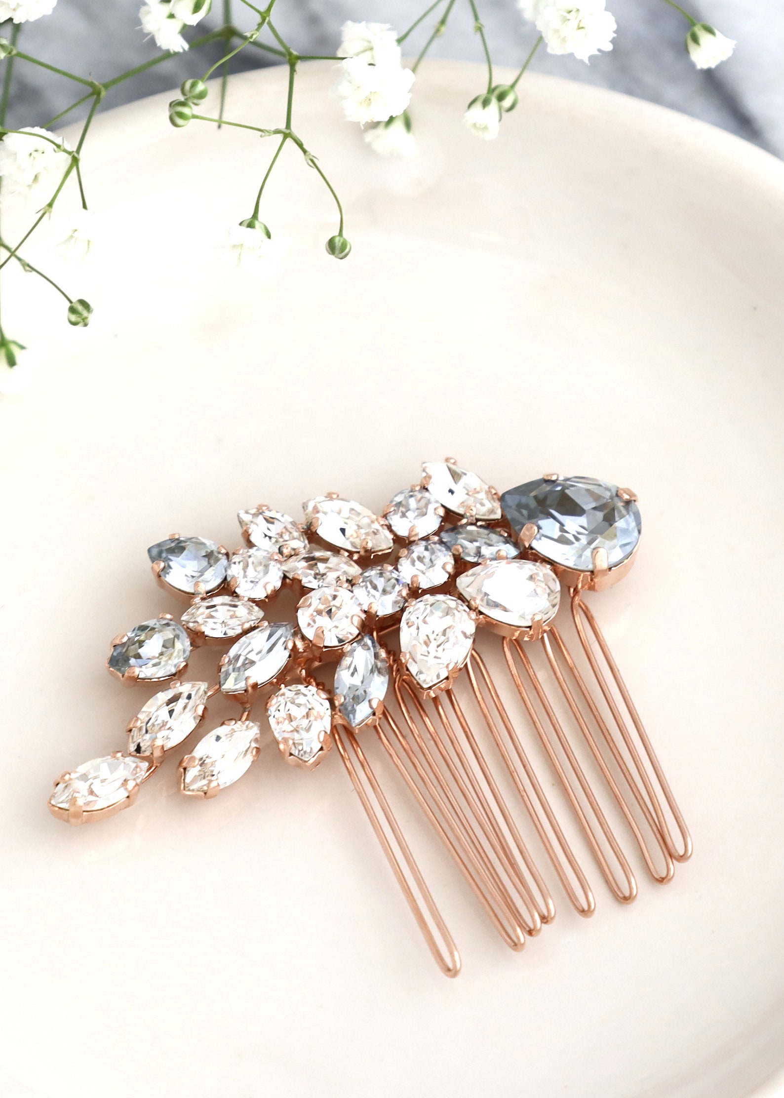 Bridal Hair Comb Dusty Blue Hair Comb Dusty Blue Hair | Etsy