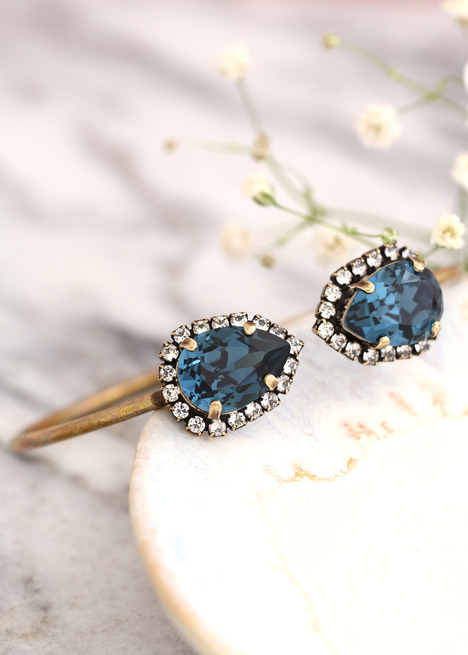 NAVY BLUE Cuff Bracelet, Bridal Cuff Cuff Bracelet, Blue Navy Crystal ...