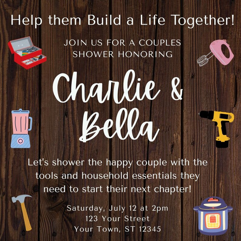 Couples Tool Shower Invitation - Etsy