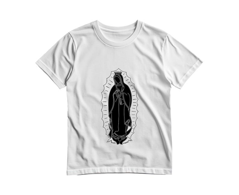 Virgin Mary Outline Virgen De Guadalupe SVG,PNG,JPG - Etsy