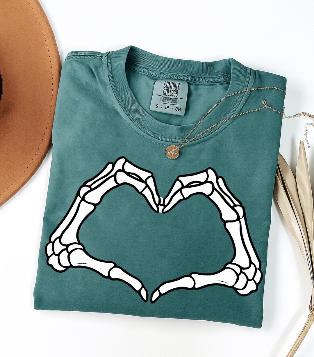Skeleton Hand Shirt, Comfort Colors® Skeleton Halloween Shirt, Womens ...