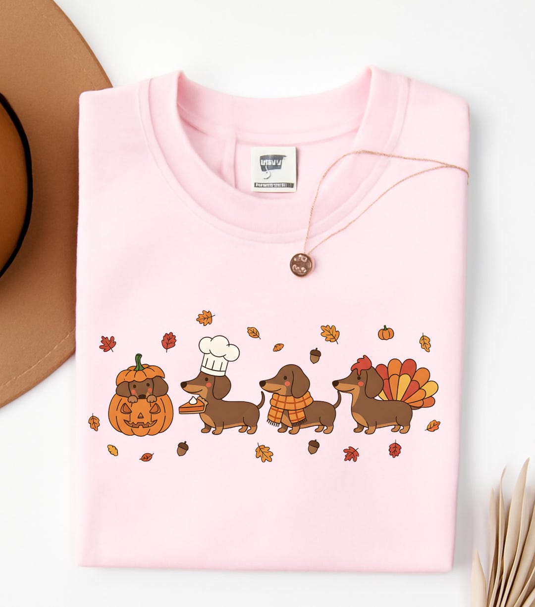 Turkey Dog Tshirt, Cute Wiener Dog Thanksgiving Tee, Dachshund Lover ...