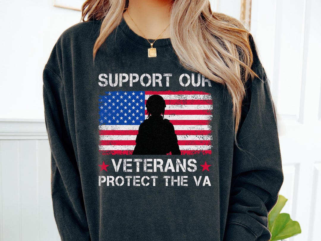 Support Our Veterans Protect the VA PNG for Girls, US Flag, Military ...