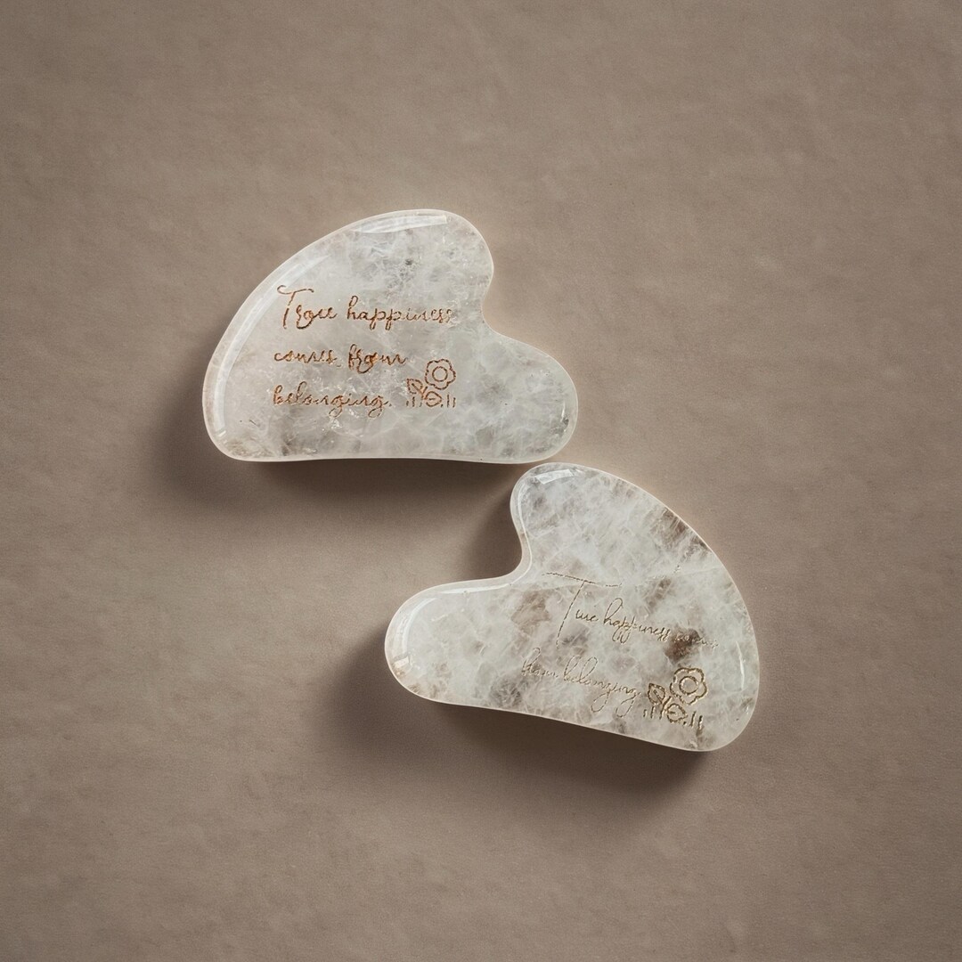 Natural Clear Quartz Scraping Plate Self Care，crystal Stone Massage ...