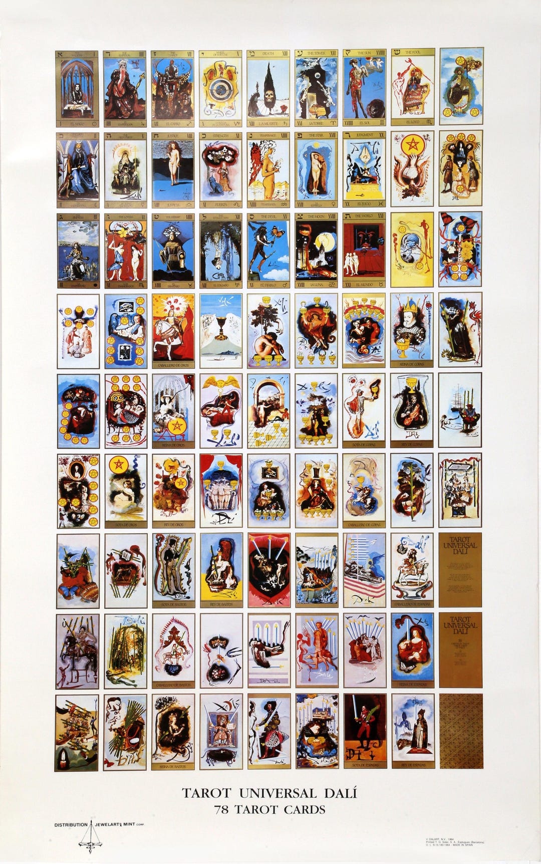Salvador Dali, Tarot Cards, Poster - Etsy