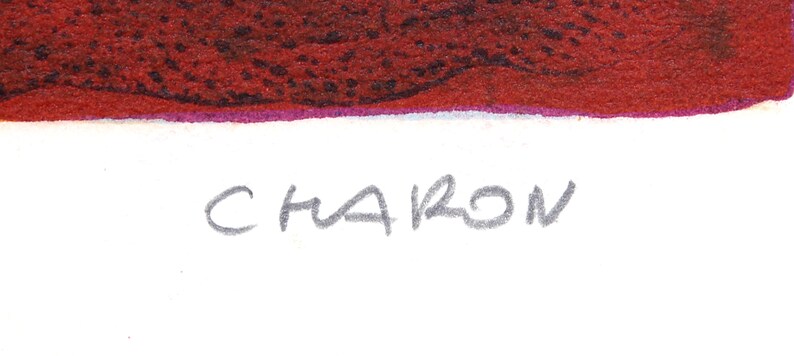Guy Charon, Red Flowers With Painting Lithograph Signed Ca 1977 - Etsy