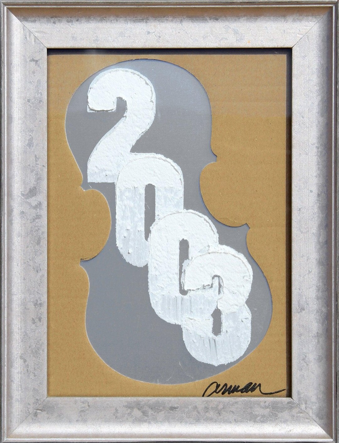 Arman, New Year's Card, 2003, Stencil Print on Aluminum and Cut Out ...