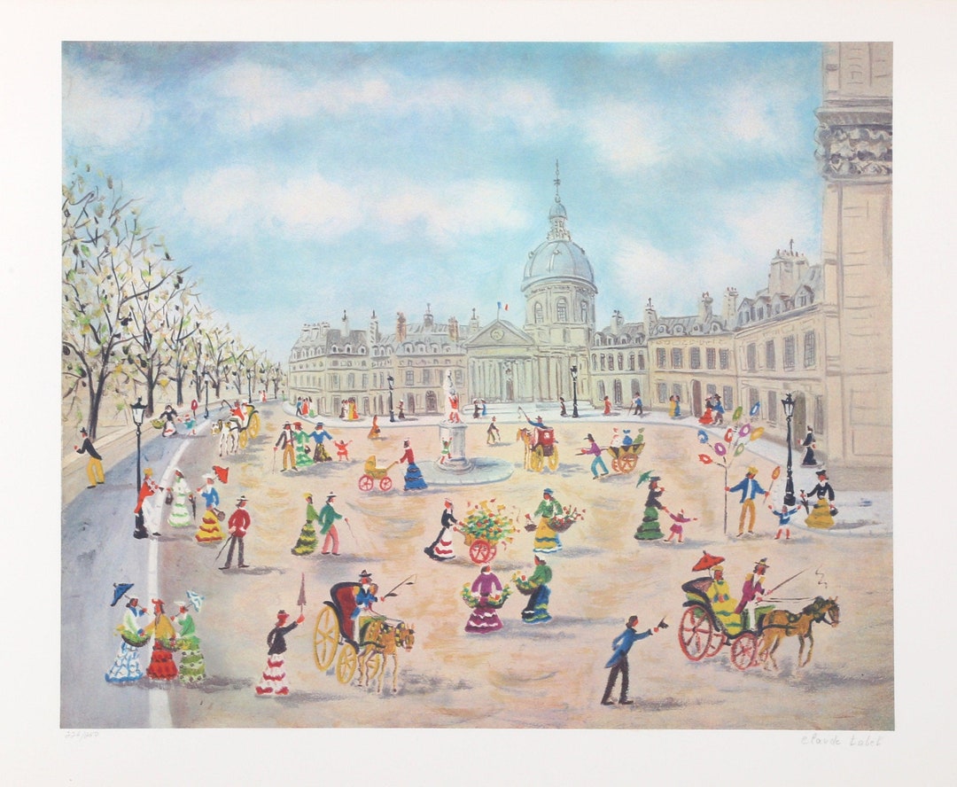 Claude Tabet, the Louvre, Lithograph, Signed and Numbered in Pencil - Etsy