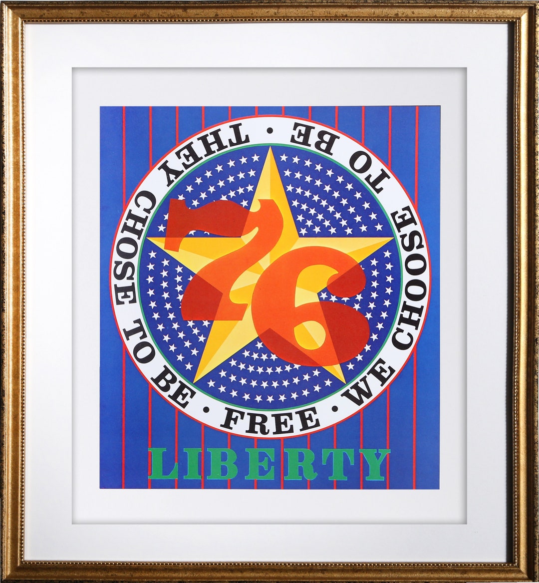 Robert Indiana Liberty '76 Framed Print - Etsy