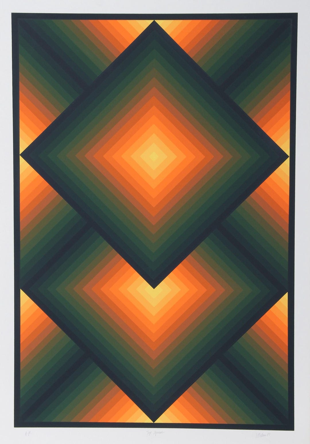 Jurgen Peters, Top Square, Screenprint, Signed and Numbered in Pencil ...