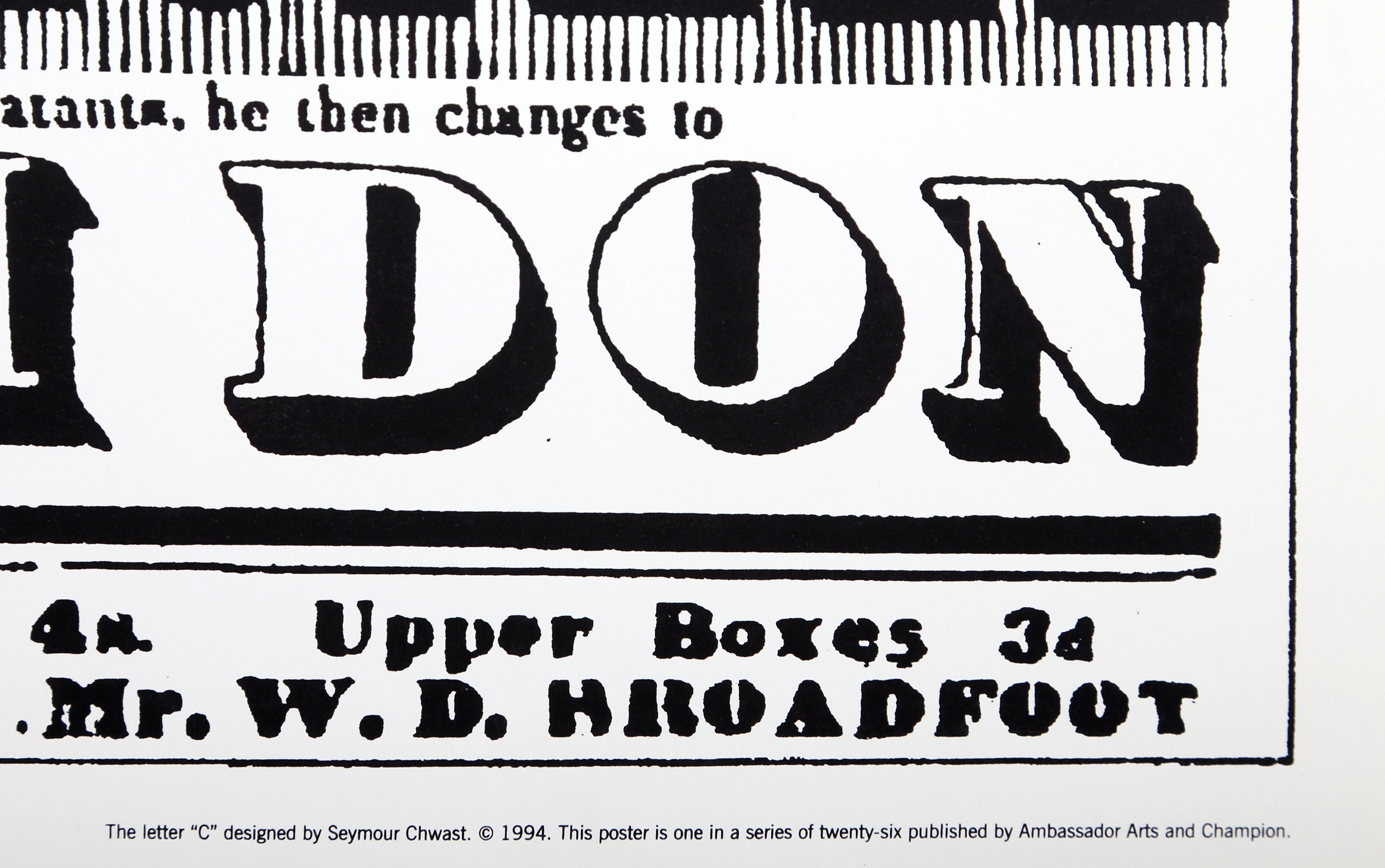 The Letter C by Seymour Chwast - Etsy