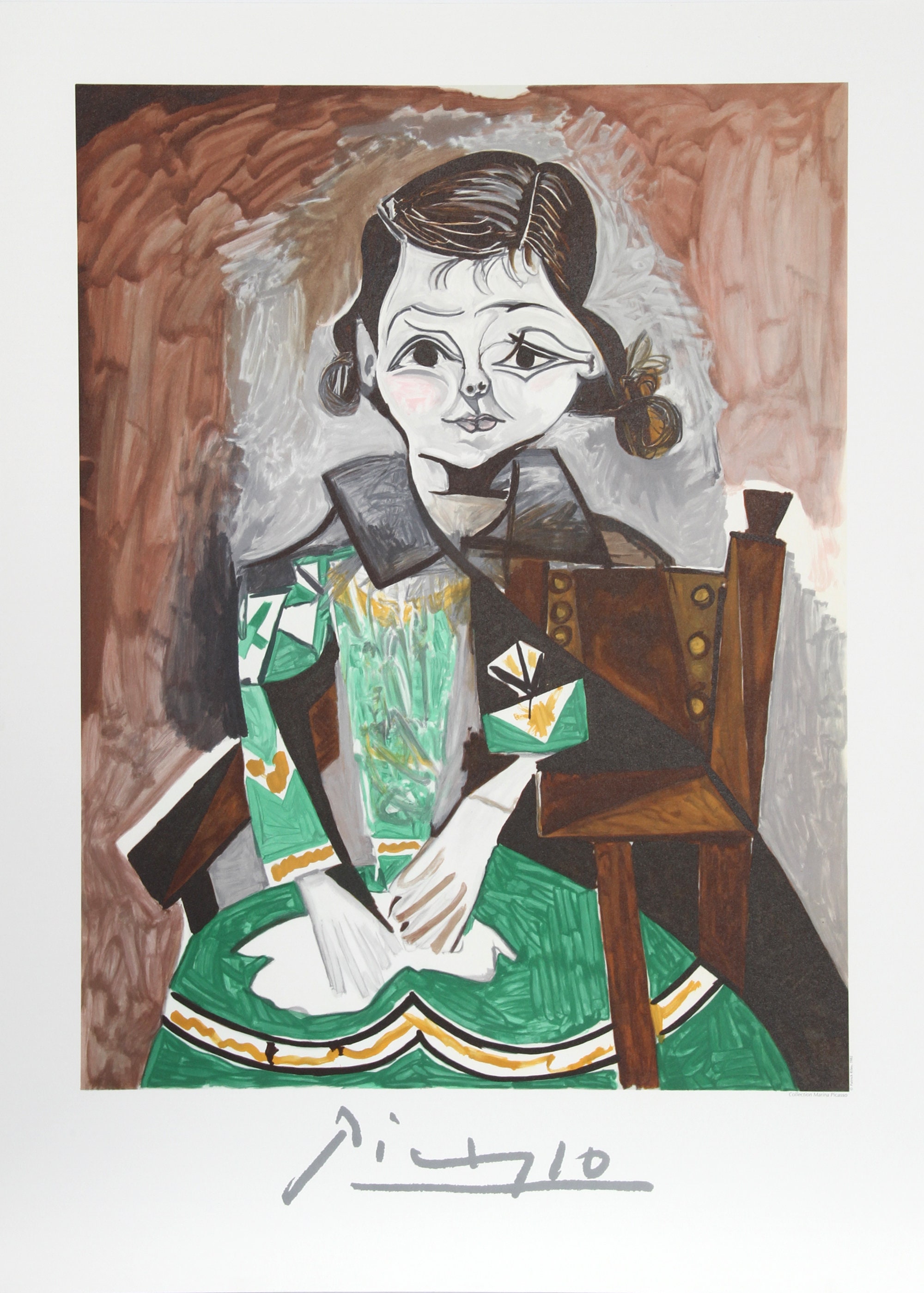 Petite Fille a La Robe Verte by Pablo Picasso Marina Picasso - Etsy