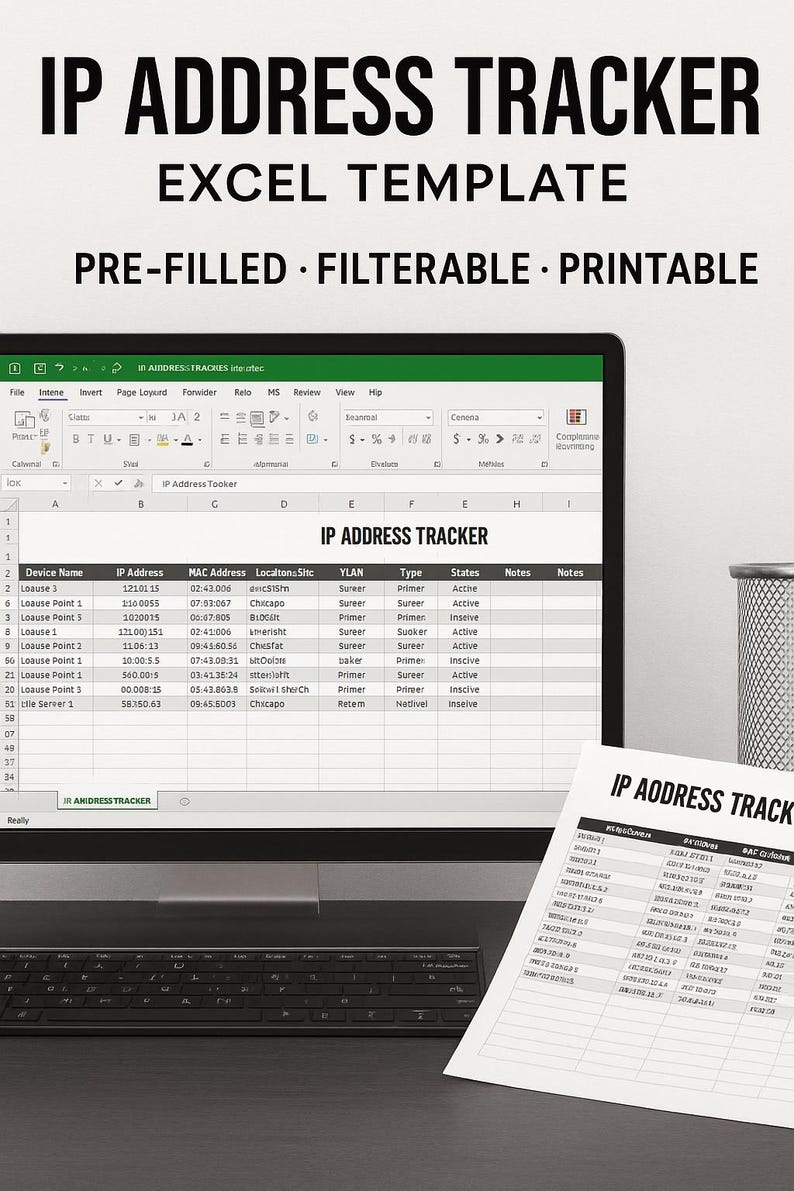 IP Address Tracker – Excel Template | Network Device Inventory for IT ...
