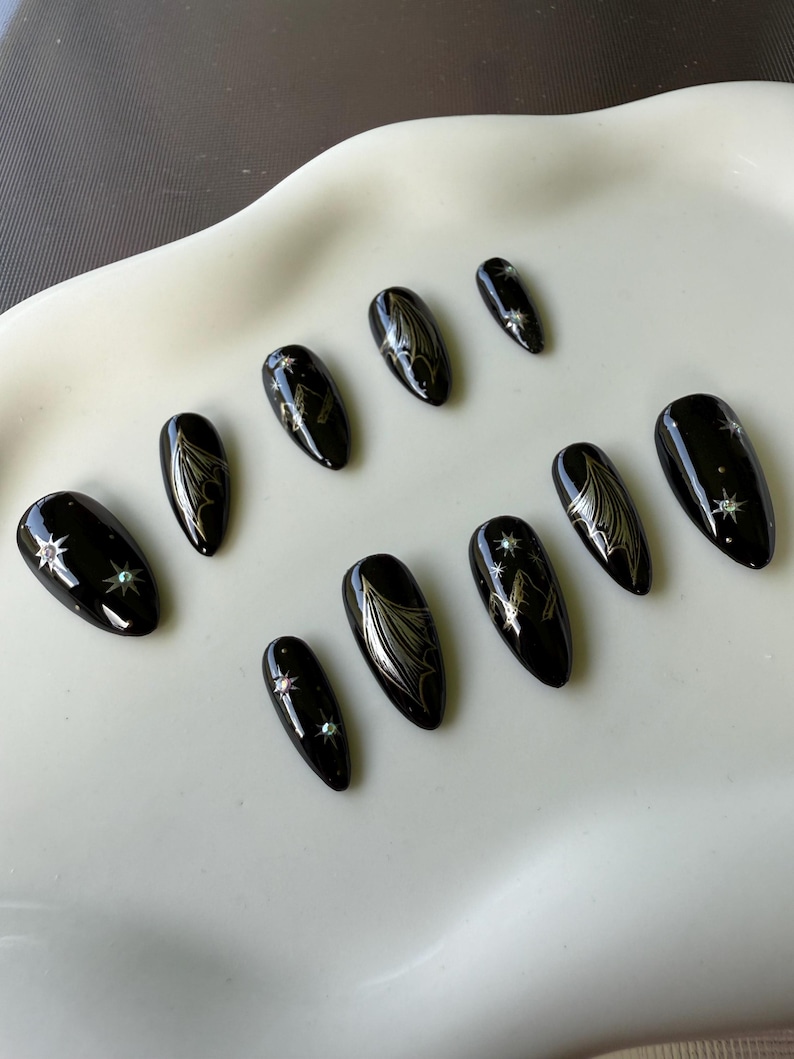 ACOTAR Night Court Inspired Press on Nails - Etsy