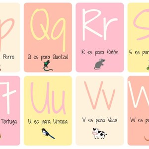 Spanish Animal Alphabet Chart - Printable ABC Poster for Toddlers ...