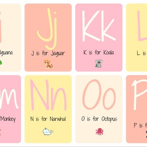Alphabet Flashcards for Kids - A to Z Animal Theme Printable ...