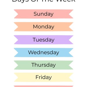 Days of the Week Printable | English + Spanish Bundle | Bilingual Wall ...