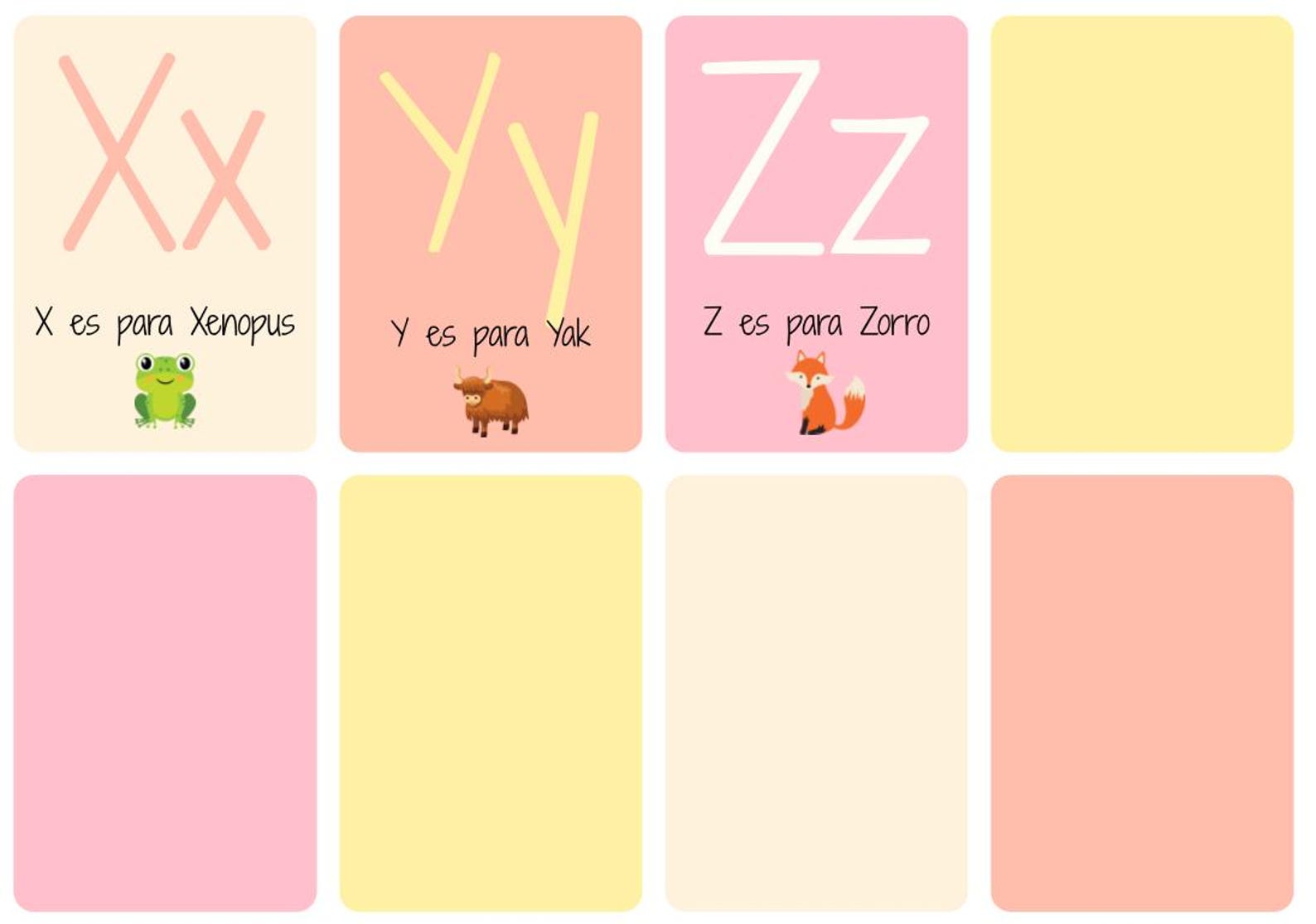 Spanish Animal Alphabet Chart - Printable ABC Poster for Toddlers ...