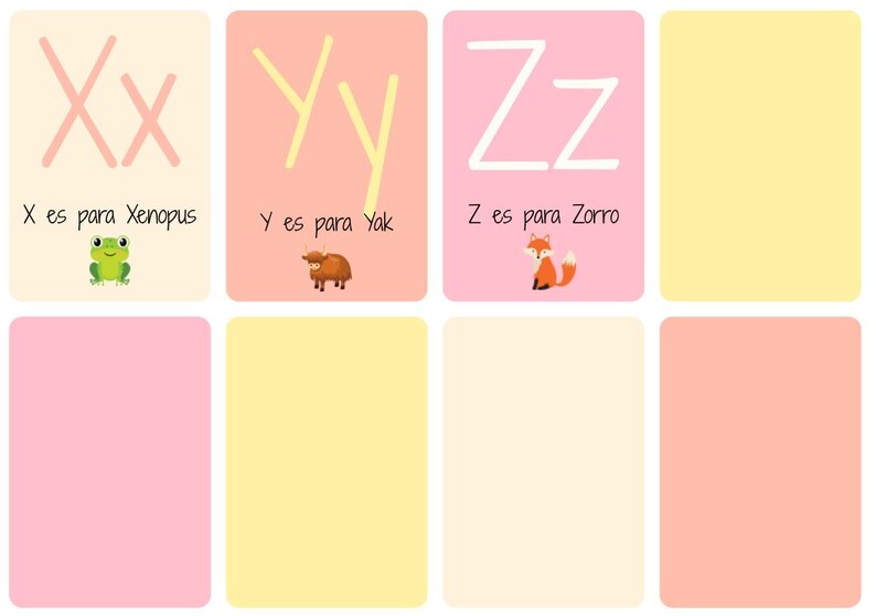 Spanish Animal Alphabet Chart - Printable ABC Poster for Toddlers ...