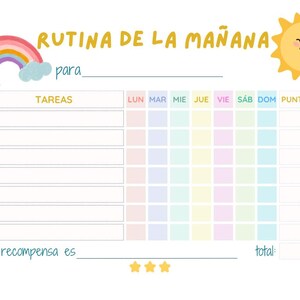 Spanish Morning & Night Routine | Rutina Diaria Para Niños | Mañana Y ...
