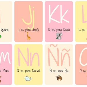 Spanish Animal Alphabet Chart - Printable ABC Poster for Toddlers ...
