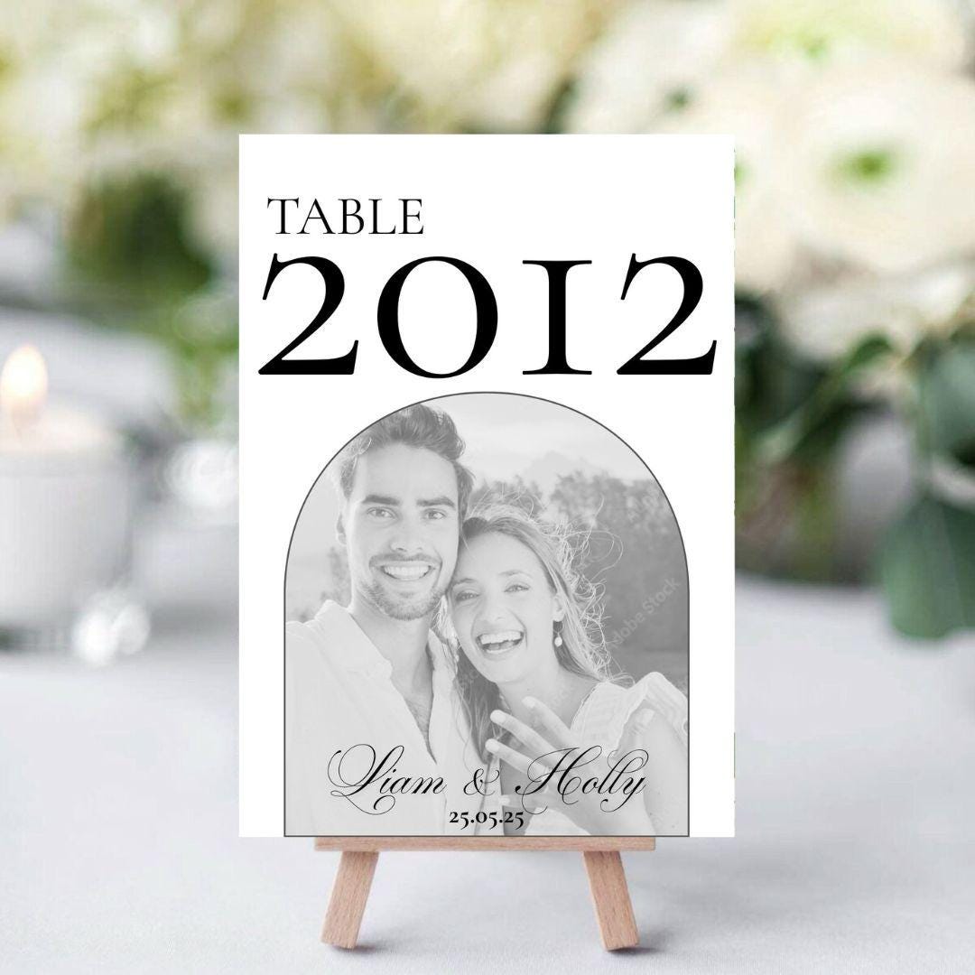 Wedding Reception Table Numbers Photo Table Numbers With Picture Year ...