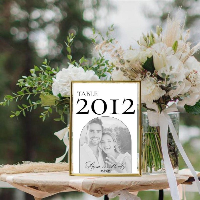 Wedding Reception Table Numbers Photo Table Numbers With Picture Year ...