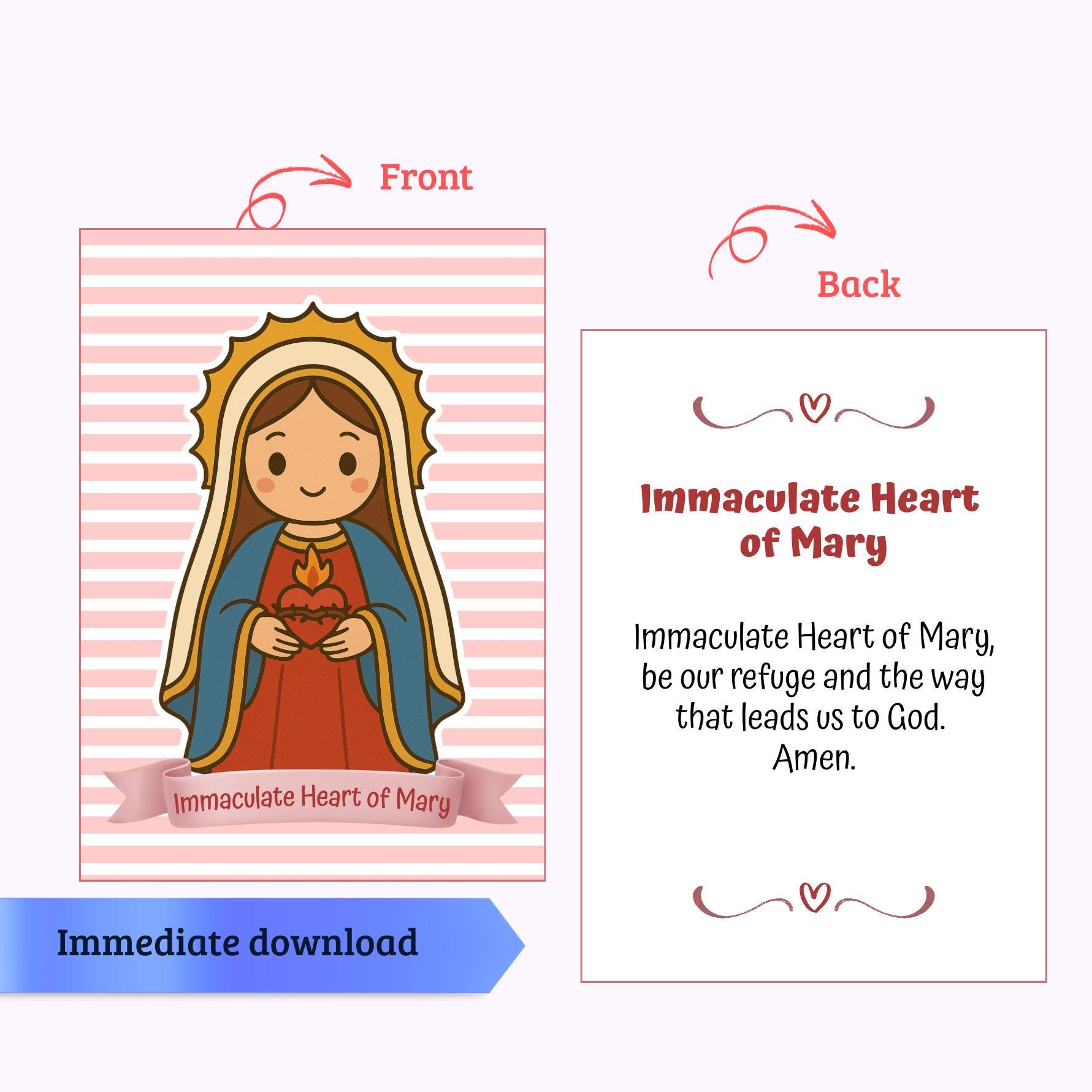 Our Lady Prayer Cards for Kids – 12 Cute Virgin Mary Cards | Marian ...