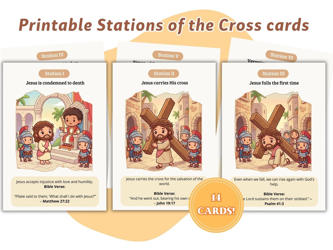 Stations of the Cross Printable Cards | Catholic via Crucis Prayer ...