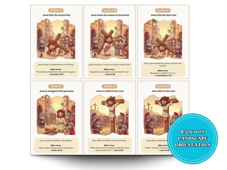 Stations of the Cross Printable Cards | Catholic via Crucis Prayer ...