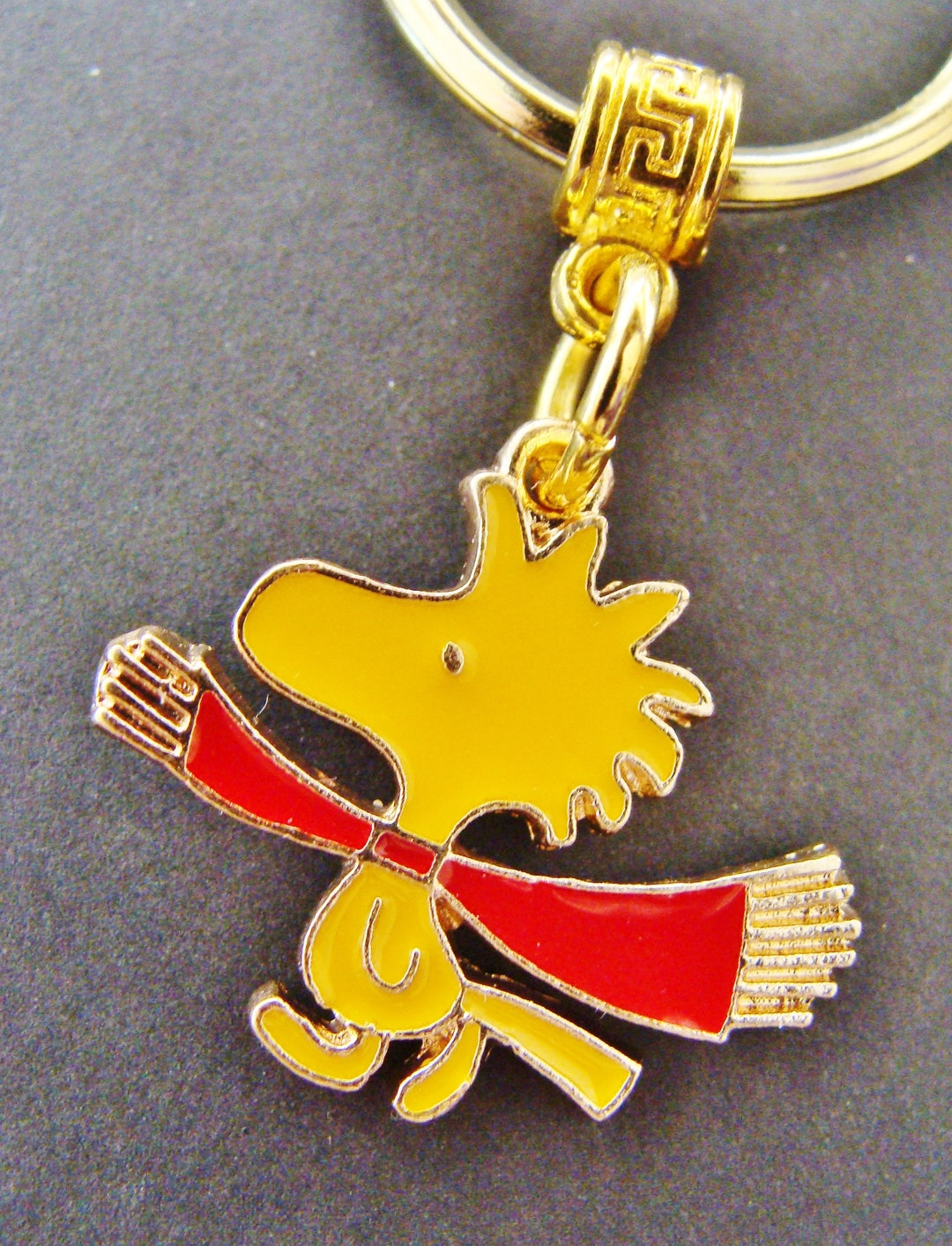 Cute Yellow Bird Keychain Jewelry - Yellow Woodstock "looking" Bird - Etsy