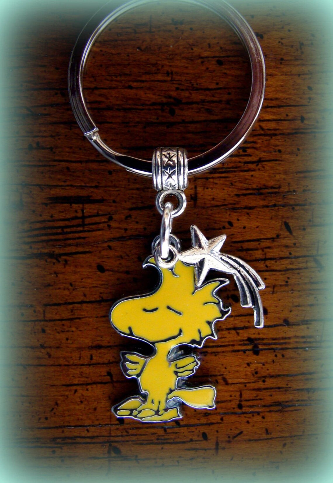 Unique Yellow Bird WOODSTOCK looking Bird Keychain Jewelry | Etsy