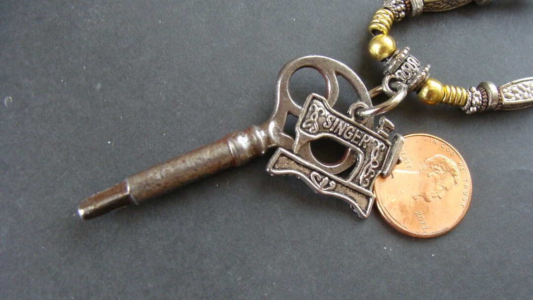 SINGER SEWING Machine Key Pendant - Triangle Tip - Quilter Jewelry - Etsy