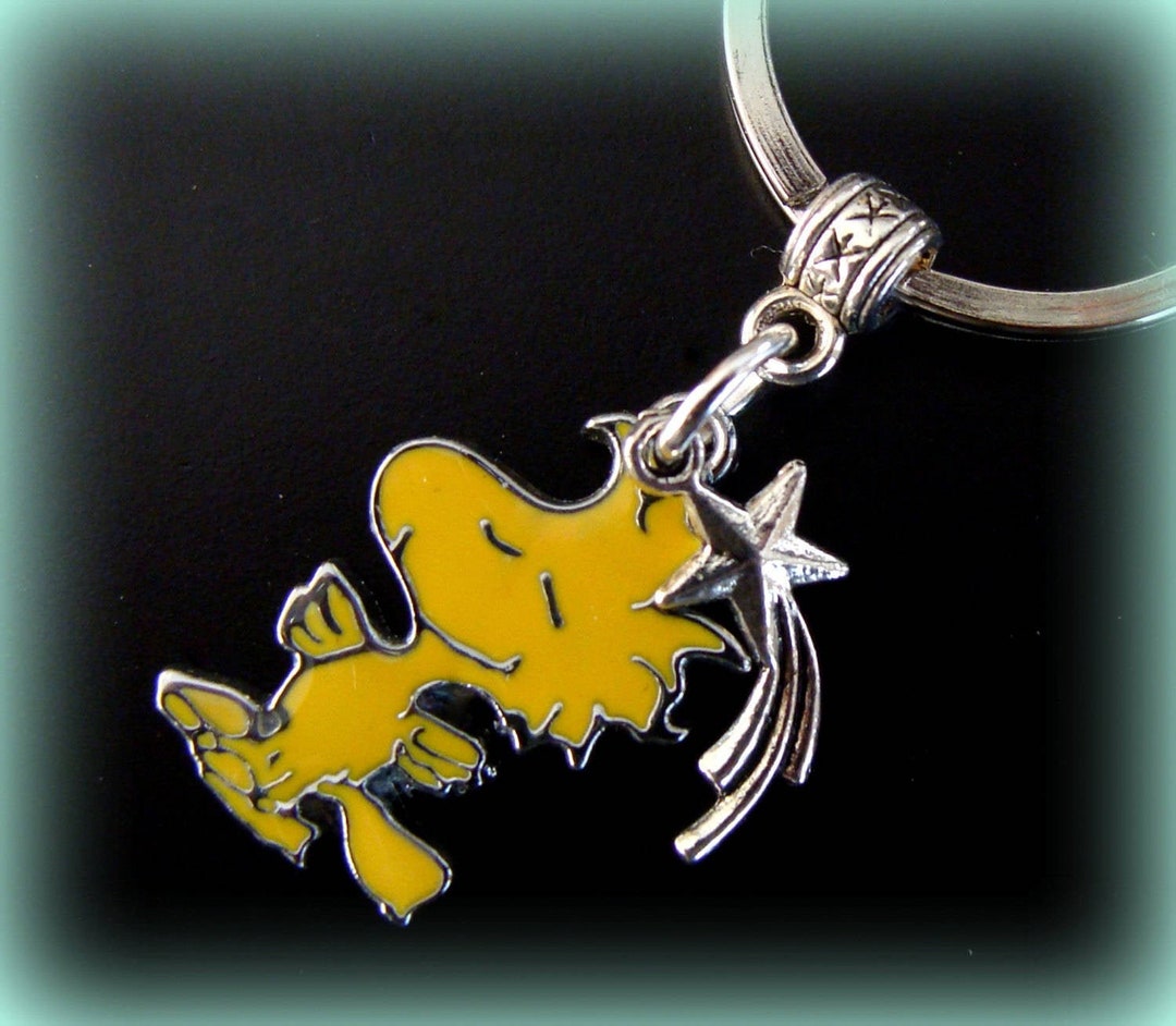 Unique Yellow Bird - WOODSTOCK Looking Bird Keychain Jewelry - Star ...