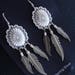 Vintage Sterling Silver CONCHO and Feather Earrings Jewelry Primitive ...