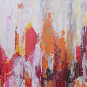 Red, Orange Abstract Painting,modern Abstract-contemporary Art, Large ...