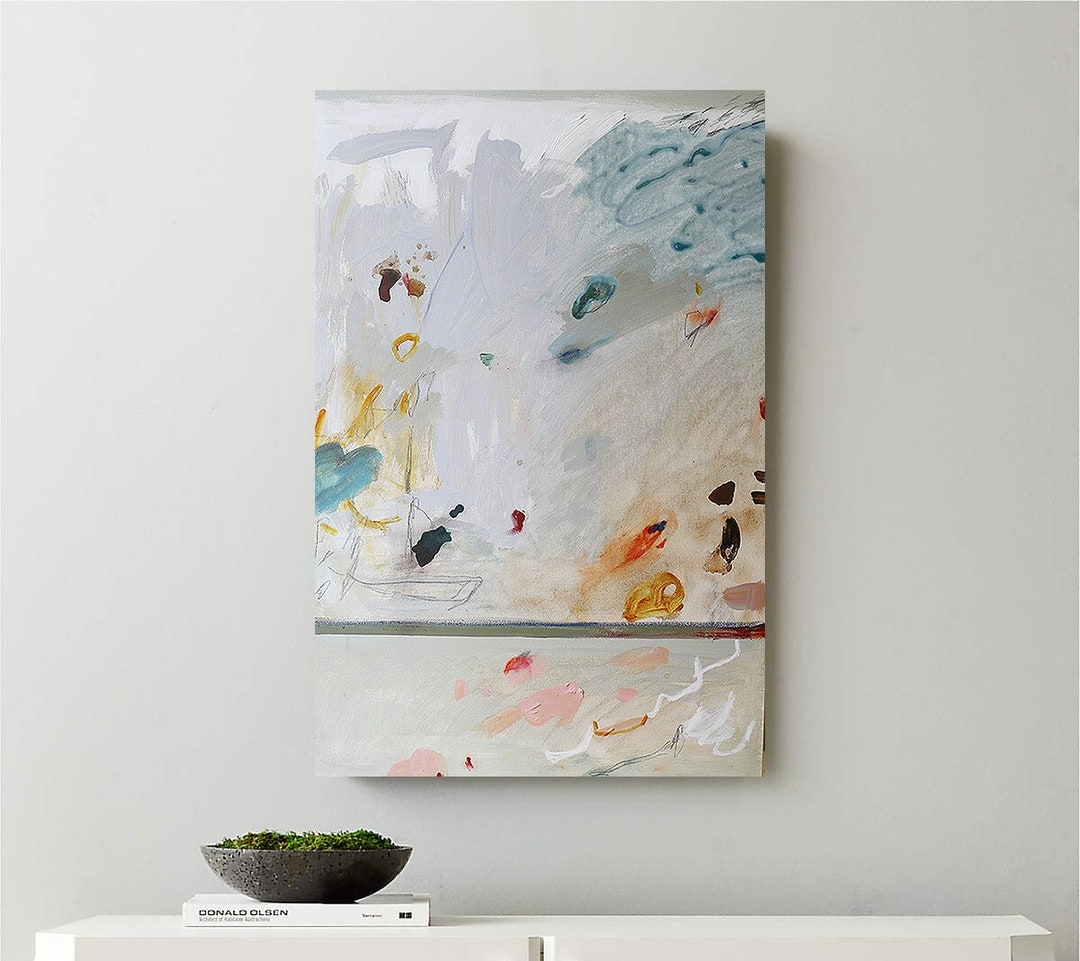 Abstract Art Canvas,ivore Abstract Raw Umber,gray Abstract Painting ...